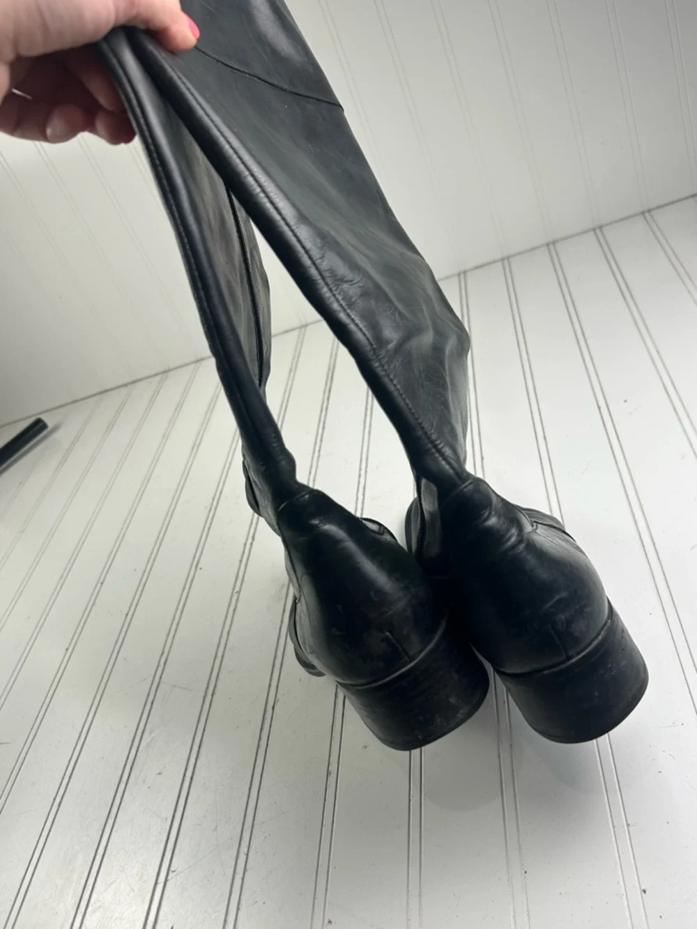 Born | Shoes | Born Vintage Black Leather Knee High Boots Riding Boots ...